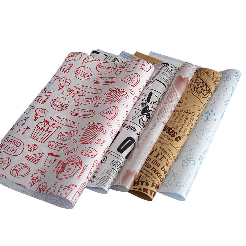 Eco Friendly Grease Proof Burger Gift Wrapping Paper Wax Paper Sheets ...