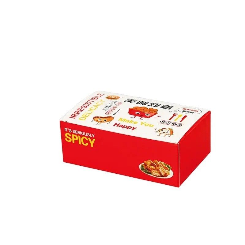 Disposable Rigid Fried Chicken Boxes Kraft Sandwich Box For Take Away ...