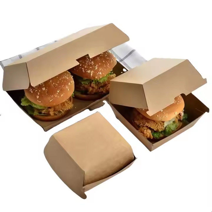 Customized Disposable Corrugated Cardboard Fast Food Packaging Burger ...