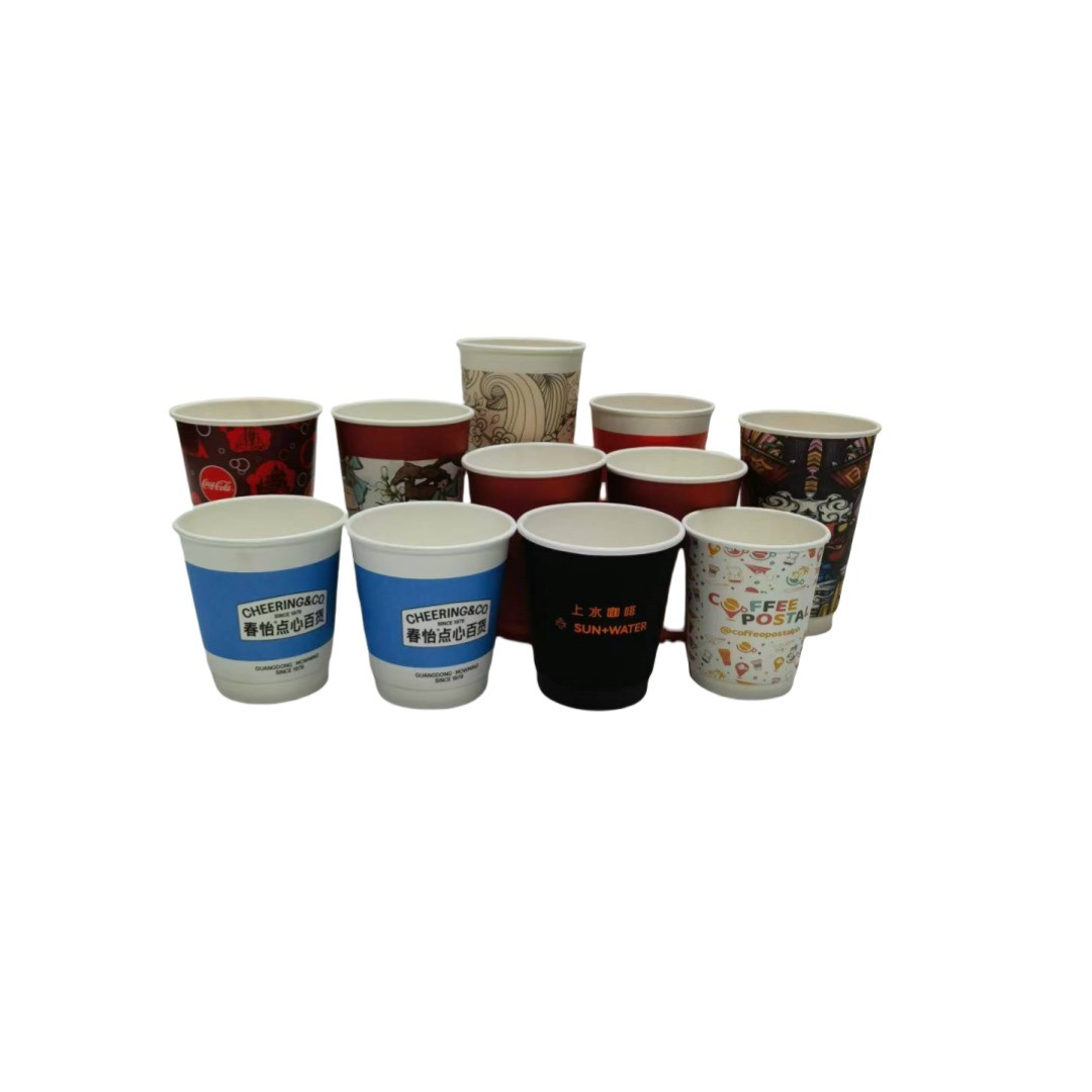Embossed Food 16oz 390cc Paper Bowl Double Wall Kraft Paper Cups