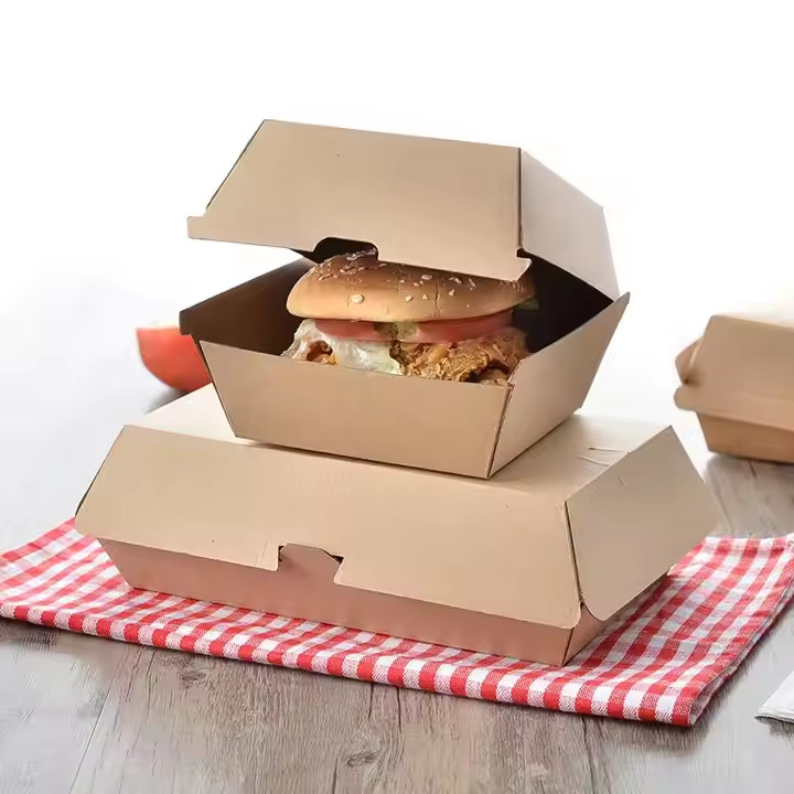 Fast Food Corrugated Cardboard Burger Box Eco-friendly Customized ...