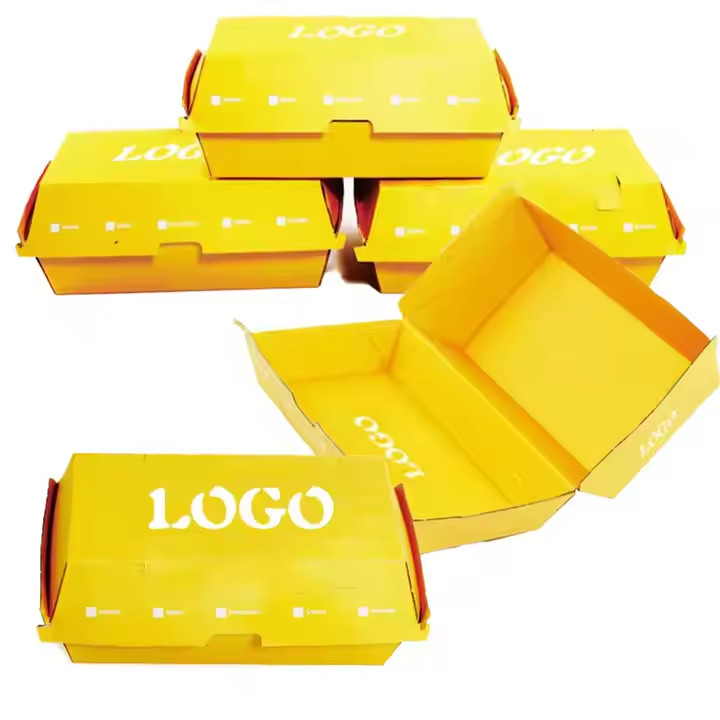 Food Grade Corrugated Paper Packaging Box Sandwich Packaging Long Clam ...