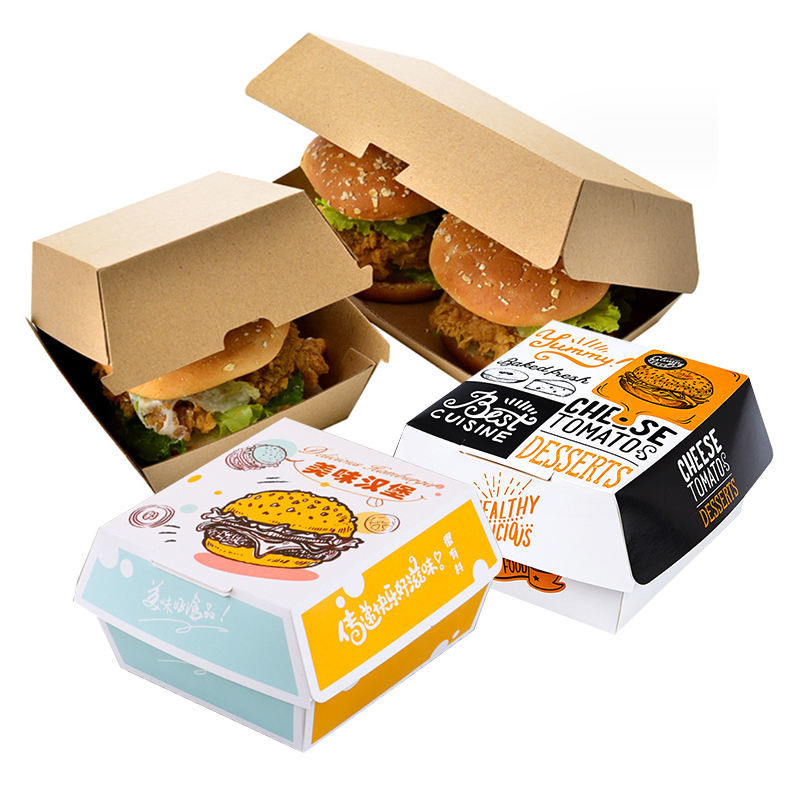 Rigid Boxes Eco-friendly Customized Disposable Fast Food Box with Kraft ...